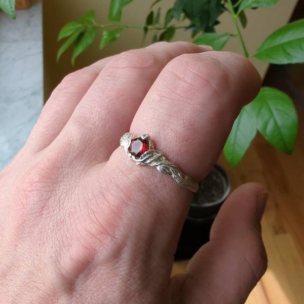 Gothic Noir Sterling Silver Ring, Mystical Darkness Silver Ring, Gothic ...