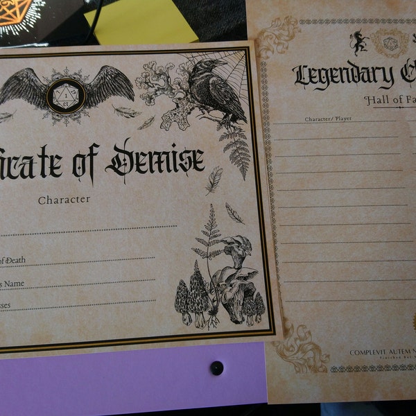 Player Turn Guide Card Printable for Dice and Dragons - Etsy