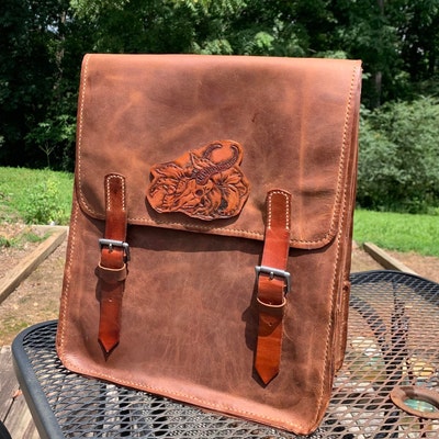 Leather Classic Backpack PDF Pattern Handmade Leather Backpack Digital ...