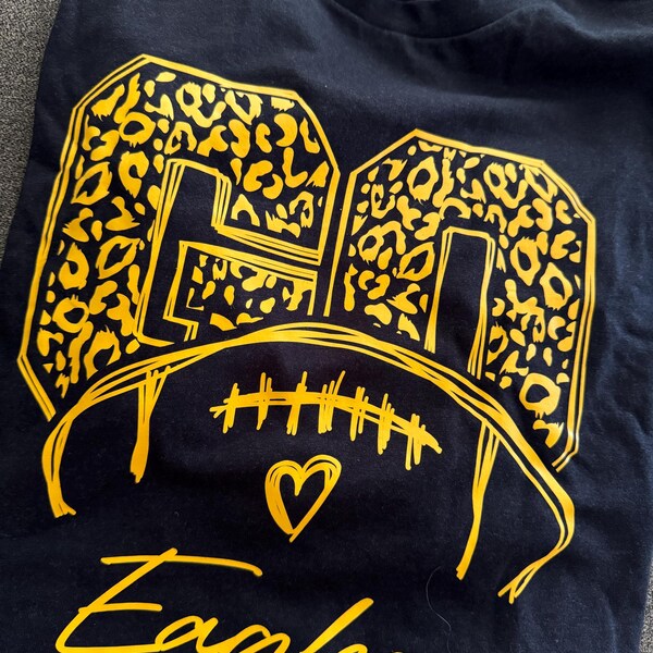 Leopard Print Football Shirt, Custom Team Spirit Tee - Etsy