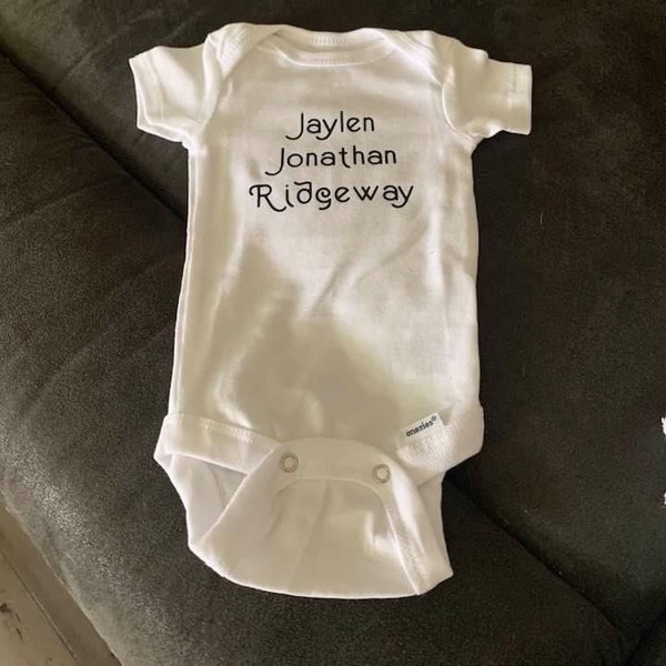 Custom Baby Bodysuit Personalized Baby Body Suit Customized Baby ...