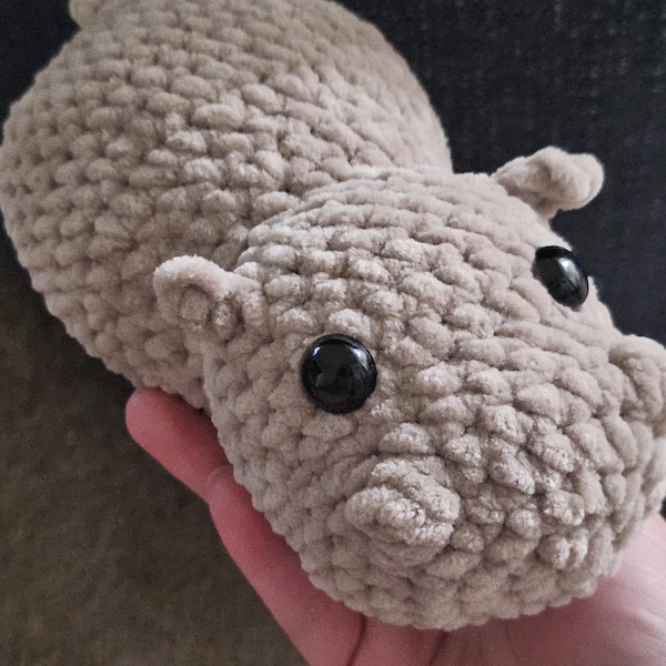 Happy the Hippo, NO-SEW Crochet Amigurumi PDF Pattern, Adorable Cute ...