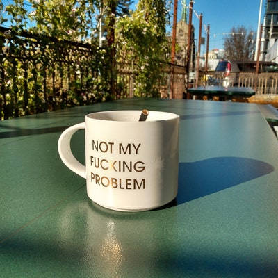 Not My Fucking Problem Gold Metallic Foil Coffee Mug - Etsy