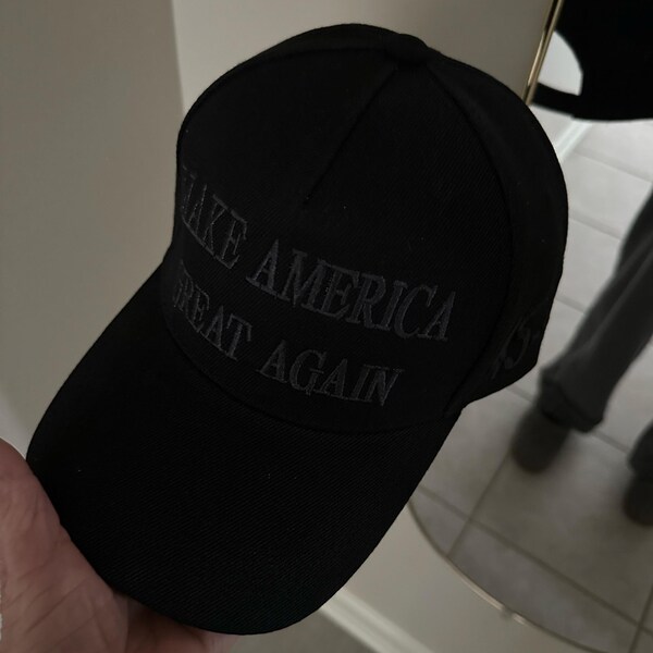 Black MAGA Cap Trump 2024 Embroidered Hat Trump Gift - Etsy