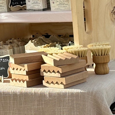 3 Wood Crates 3 Storage Totes Soap Display Stand for Farmers Market or ...