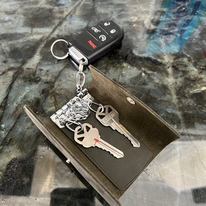 Personalized Key Case, Leather Key Case, Leather Key Wallet, Engraving ...