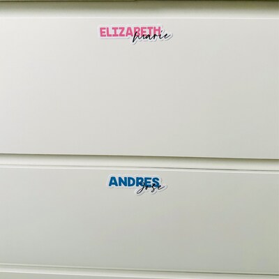 Waterproof Name Decal Personalized Vinyl Sticker FULL NAME STICKER ...