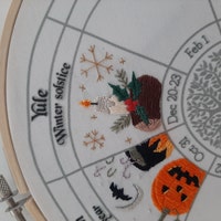 January Embroidery Pattern : Calendar to Embroider, Seasons Winter ...