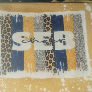 School Colors, Leopard Brush Strokes PNG, Sublimation Print, Yellow ...
