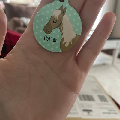 Equestrian Horse ID Tag Personalised Horse Bridle Tag Horse Gift Equine ...