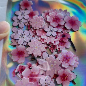Cherry Blossom Stickers Sparkly Sakura Flower Stickers for - Etsy
