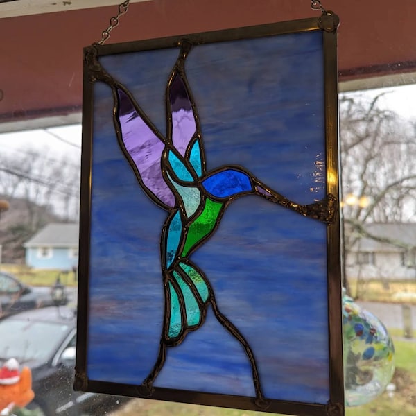 PATTERN • X2 Hummingbirds Stained Glass Pattern • PDF • Digital ...