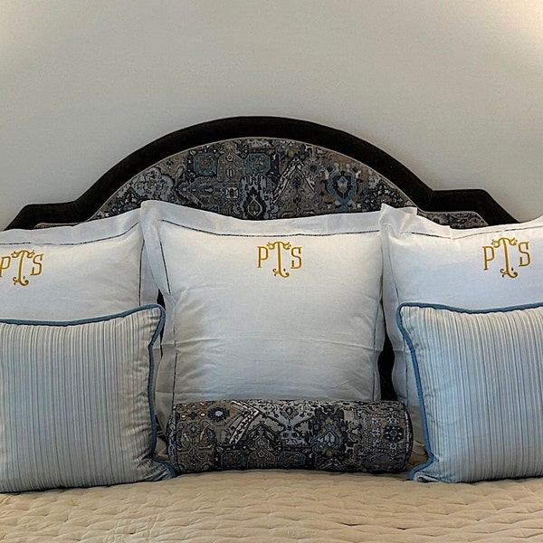 Monogrammed Euro Sham - Etsy
