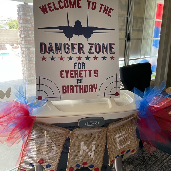 High Flying Ace Aviator "welcome to the Danger Zone" 16" X 20" CUSTOM ...
