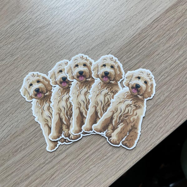 Labradoodle Sticker, Golden Doodle Sticker Decals - Etsy