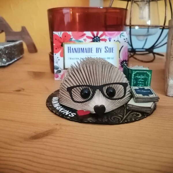 Small Personalised Library Hedgehog / Teacher’s Gift - Etsy UK