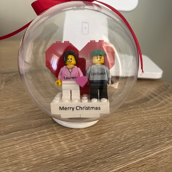Personalised Lego® Minifigure Christmas Bauble, Christmas Ornament ...