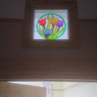 Beach Huts Window Cling Hand Painted to Give a Stained Glass - Etsy