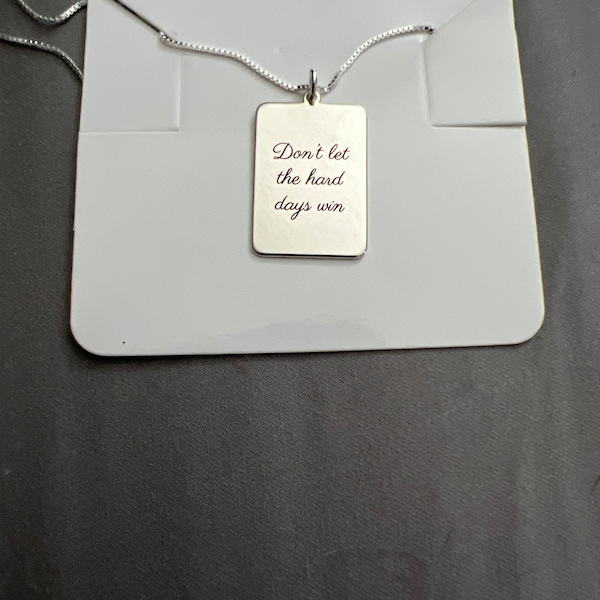 Personal Message Necklace • Personalized Quotes Necklace • Custom ...