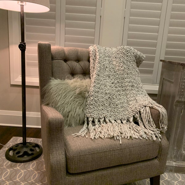 Chunky Blanket Crochet Pattern, Chunky Icelandic Blanket Pattern, Easy ...