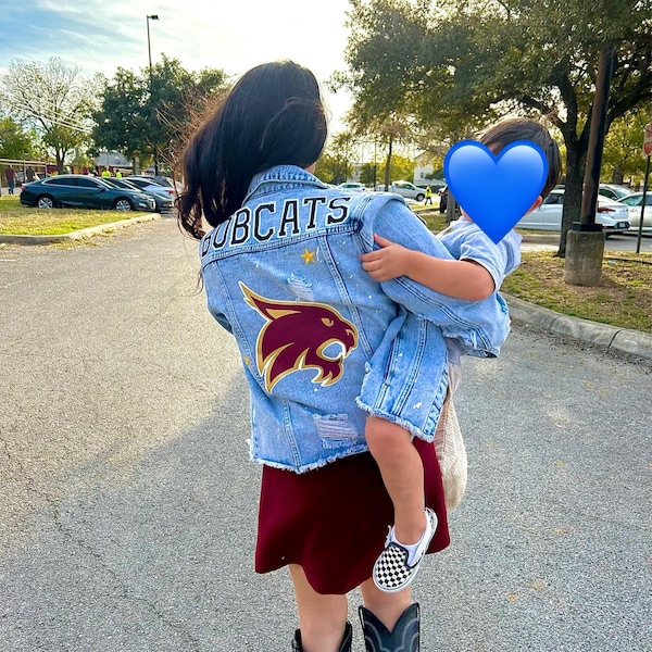 Collegiate Team Jacket | AGGIES | Texas A&M | Custom Jean Jacket ...