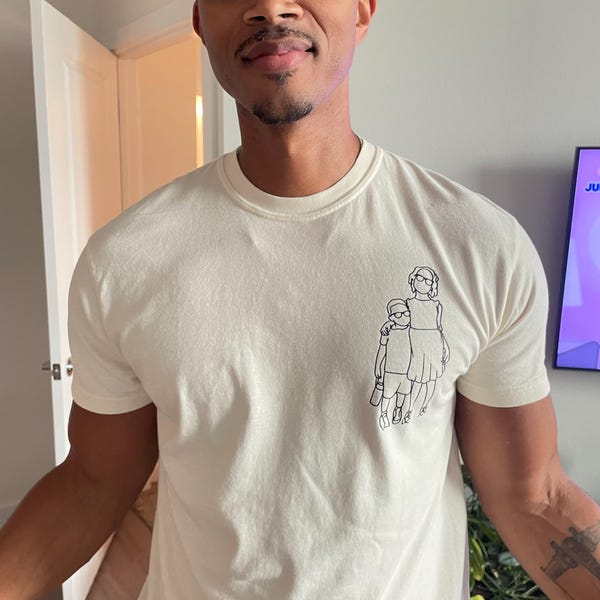 Custom Portrait Shirt, Comfort Colors Custom Portrait From Photo ...