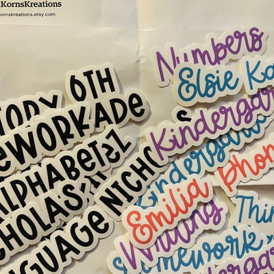 PERSONALIZED NAME Die-cut Stickers Sticker Name Stickers Die-cut ...