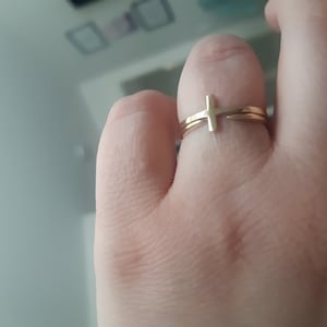 Crossover Triple Ring 14K Gold Pave Diamond Rolling Ring Gold Triple ...