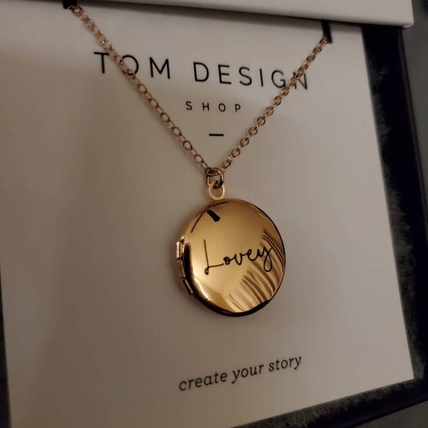 Personalized Locket Necklace • Silver Locket • Photo Locket • Engraved ...
