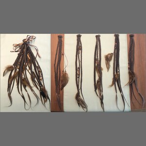 Green-brown Ateba Boho Hippie Hair Extention Hair Wrap for | Etsy