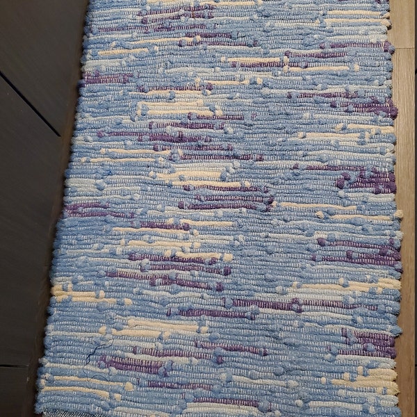 Western Bluebird, a Rag Rug, Handwoven, Hand Dyed and Made Especially ...
