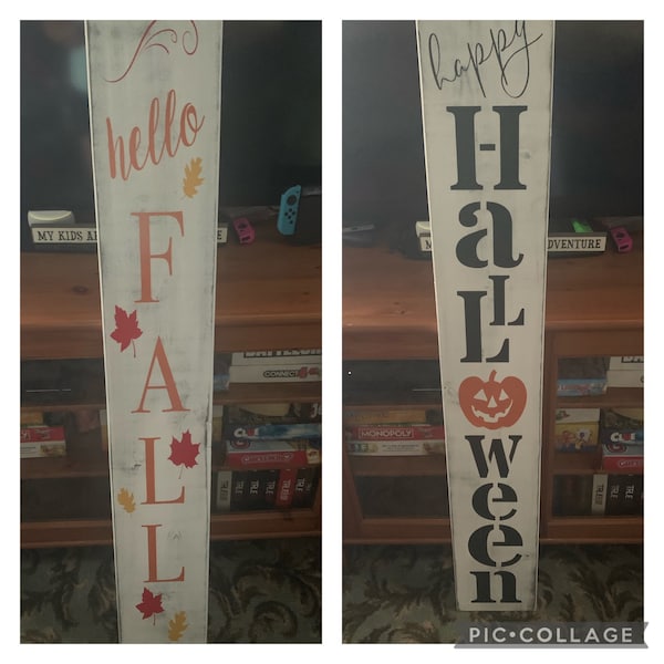 Reversible Winter Sign, Welcome Sign, Reversible Holiday Sign ...