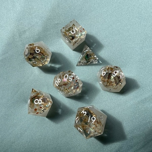 Orange Cream Soda Dice Handmade Resin Sharp Edge Dice Set for Dnd, D&D ...