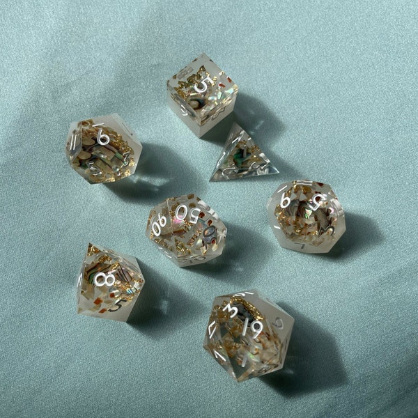 Leviathan Scales - Handmade Resin Sharp Edge Dnd Dice Set for Dnd, D&D ...