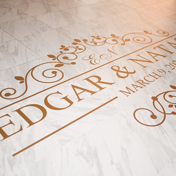 Wedding Floor Sticker for Dance Floors Vinyl Floor Sticker - Wedding ...