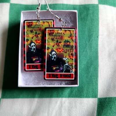 Halloween Movie Earrings, Spooky Earrings, Horror Earrings, Book Cover ...