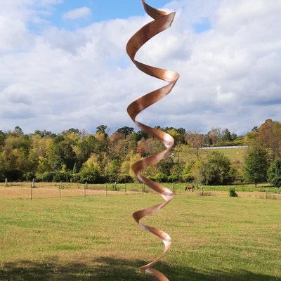 9 Hanging Pounded Copper Kinetic Wind Sculpture - Etsy