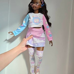 Rainbow High Doll Clothes, Cute Sweater and Skirt Outfit Set Sunflower ...