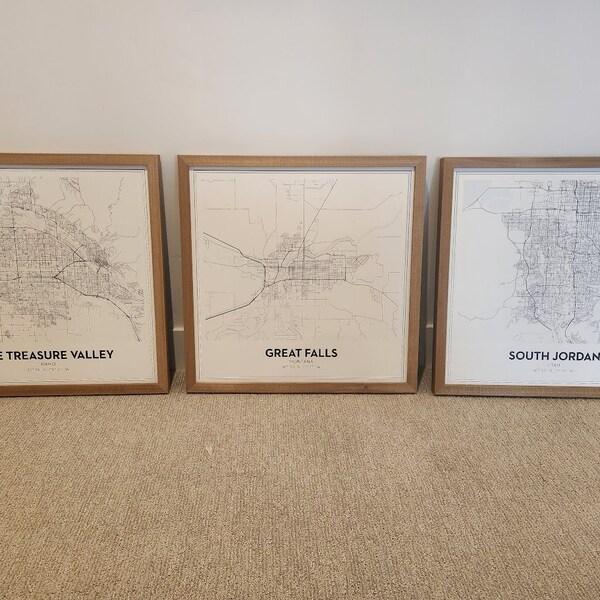 Custom City Map, Any Town, Any City, Custom Area Map, Custom Map Print ...