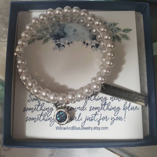 Something Blue Bouquet Charm, Bride Gift From Mom, Something Blue for ...