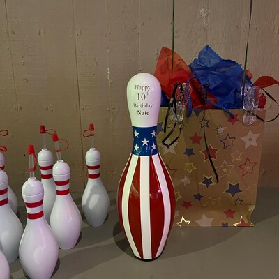 Stars & Stripes Bowling Pin - Etsy