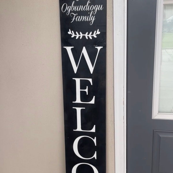 Personalized Family Name Porch Sign | Welcome Sign - Etsy