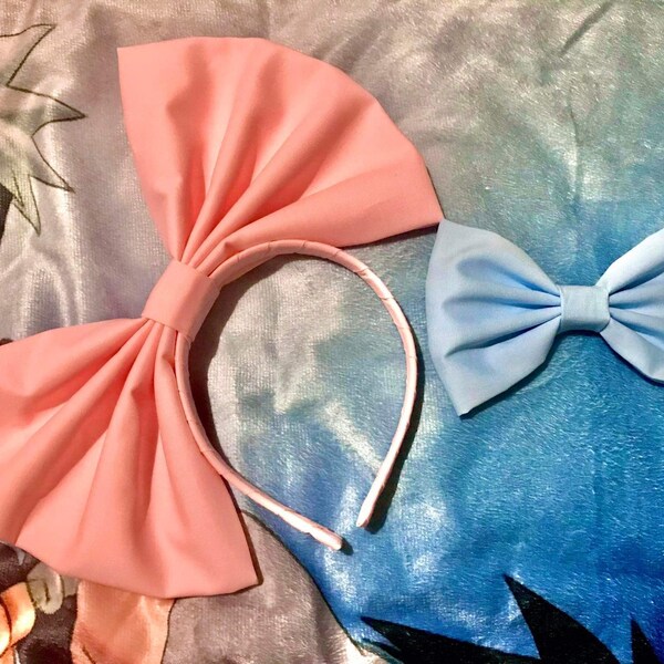 Oversize Bow, Pink Headband Women, Pink Cosplay Headband, Large Pink ...