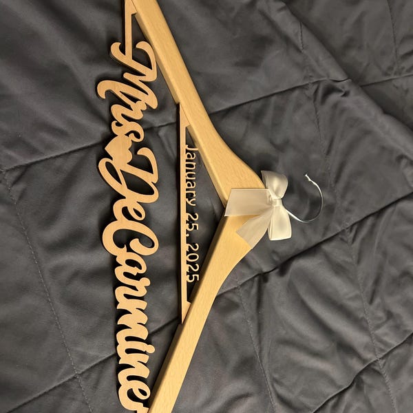 Personalized Hanger, Custom Hanger, Name Hanger, Wedding Hanger, Bride ...