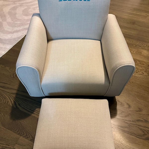 Personalized Child's Upholstered Rocking Chair / Chair - Pink Flamingos ...