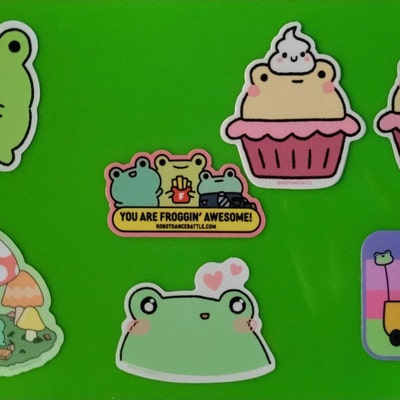 Bizness Frog Stickers Cute Frog Stickers Kawaii Frog - Etsy