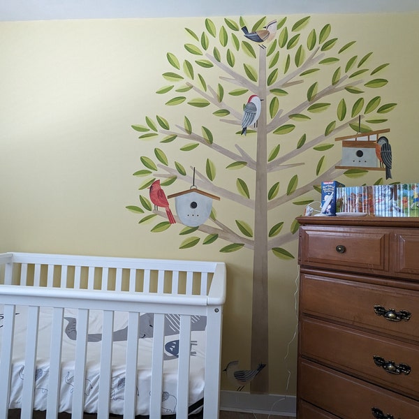 Feather Tree Kit - Fabric Wall Decal - Feather - Mej Mej - Etsy