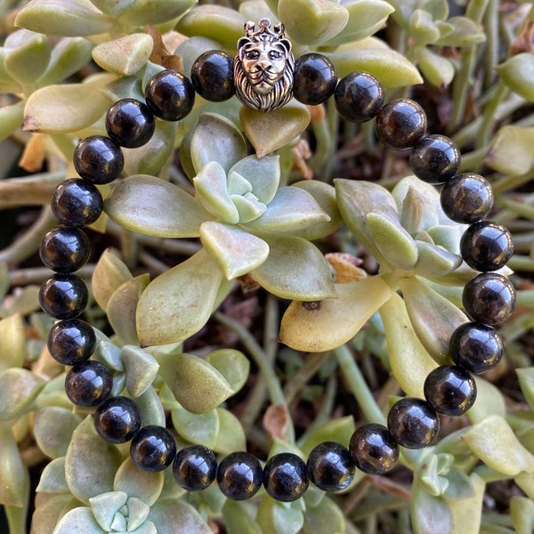 Genuine Natural Black Astrophyllite Gemstone Grade AAA 6mm 8mm 10mm ...