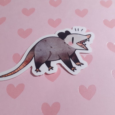 Yelling Possum Sticker - Etsy