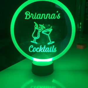 Laser Engraved LED Light up Display/sign, Custom LED Sign-circle - Etsy
